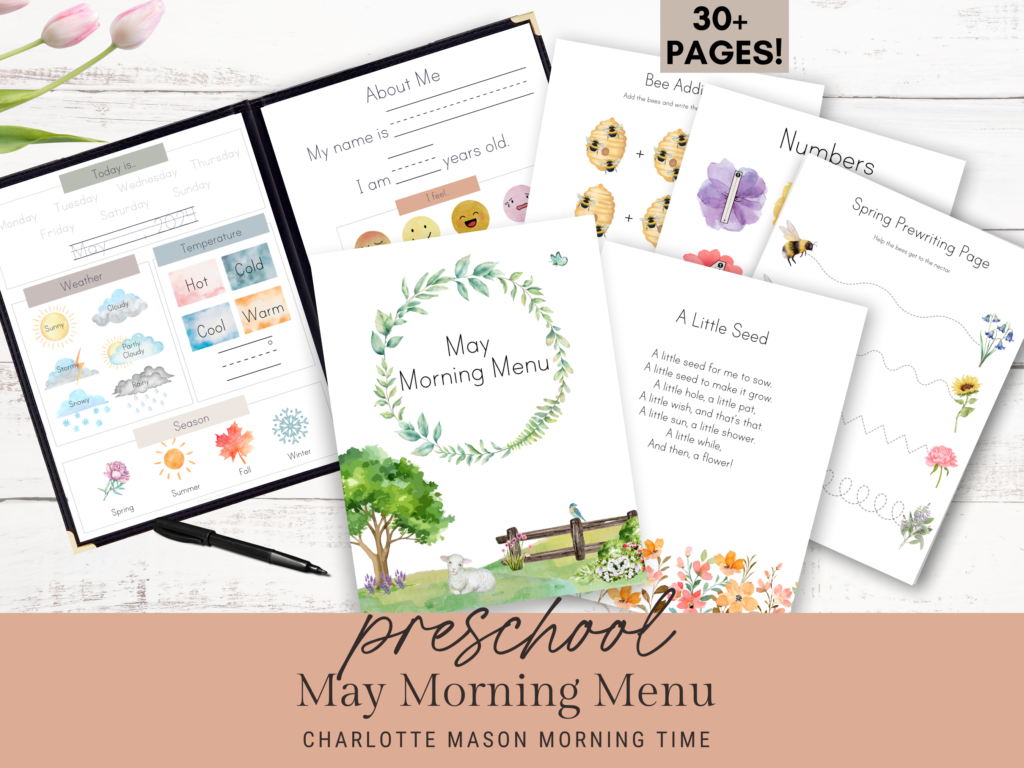 May Morning Menu Pages - Preschool - Raising Sawyers
