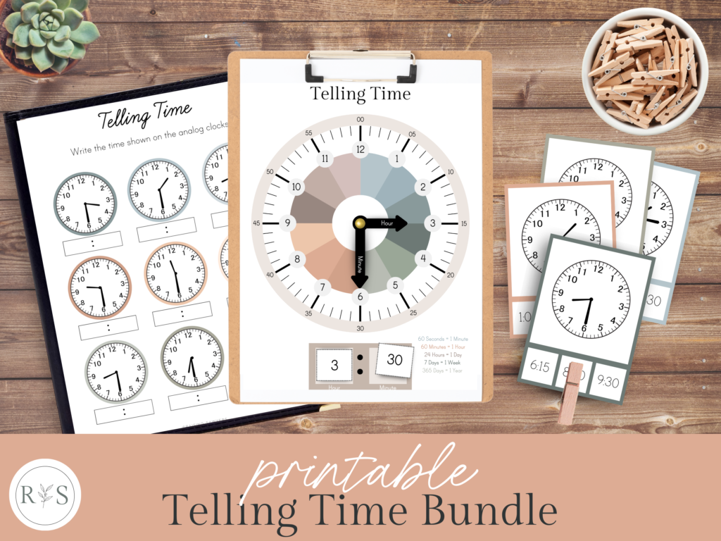 Telling Time Homeschool Clock Printable - Raising Sawyers